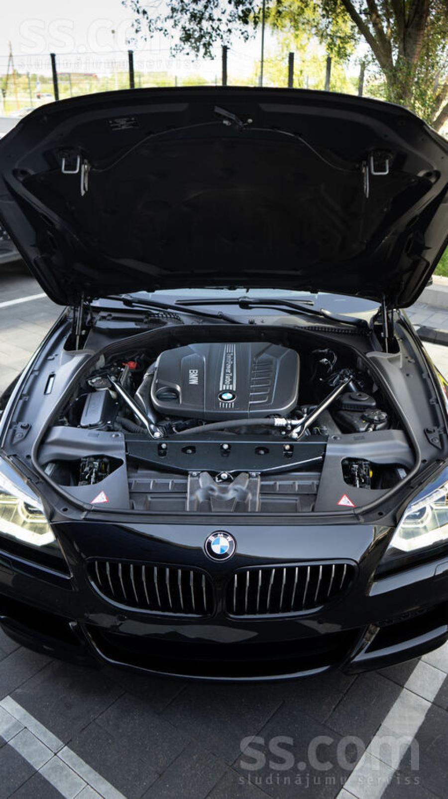 Black BMW 640 2013 in Riga, with an engine capacity of 3.00 L and mileage of 191 thousand km for 19800 €, photo 10 on AUTOMOTO.COM.LV