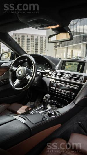 Black BMW 640 2013 in Riga, with an engine capacity of 3.00 L and mileage of 191 thousand km for 19800 €, photo 17 on AUTOMOTO.COM.LV