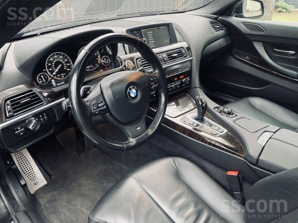 Black BMW 640 2013 in Vilnius, with an engine capacity of 3.00 L and mileage of 280 thousand km for 14990 €, photo 8 on AUTOMOTO.COM.LV
