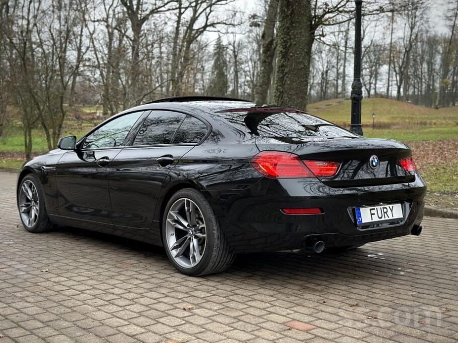 Black BMW 640 2015 in Gulbene, with an engine capacity of 3.00 L and mileage of 193 thousand km for 18400 €, photo 4 on AUTOMOTO.COM.LV