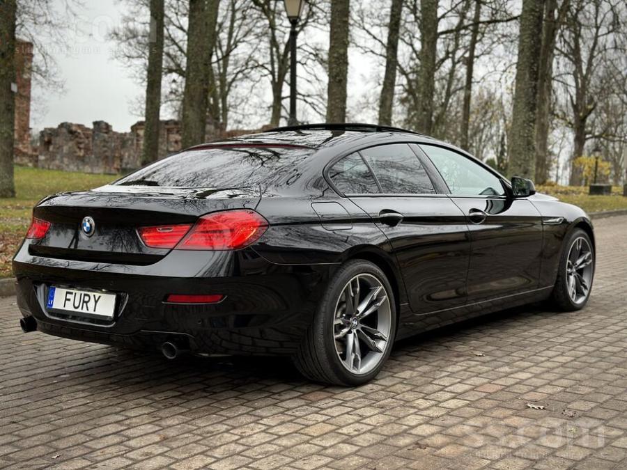 Black BMW 640 2015 in Gulbene, with an engine capacity of 3.00 L and mileage of 193 thousand km for 18400 €, photo 6 on AUTOMOTO.COM.LV