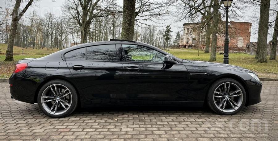 Black BMW 640 2015 in Gulbene, with an engine capacity of 3.00 L and mileage of 193 thousand km for 18400 €, photo 7 on AUTOMOTO.COM.LV
