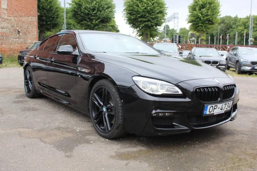 Black BMW 640 2015 in Liepaja, with an engine capacity of 3.00 L and mileage of 230 thousand km for 20000 €, photo 1 on AUTOMOTO.COM.LV
