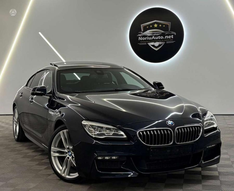Black BMW 640 2015 in Marijampole, with an engine capacity of 2.99 L and mileage of 206 thousand km for 16999 €, photo 1 on AUTOMOTO.COM.LV