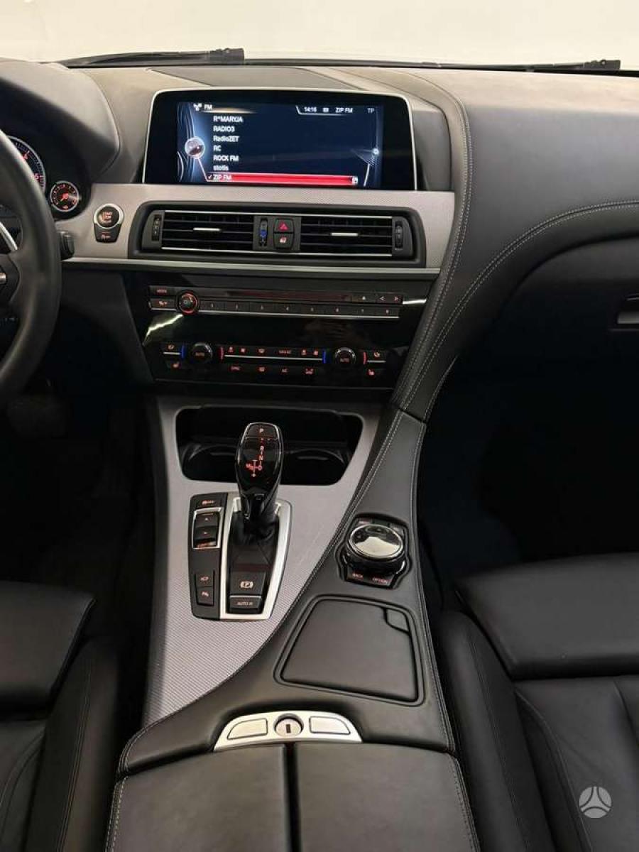 Black BMW 640 2015 in Marijampole, with an engine capacity of 2.99 L and mileage of 206 thousand km for 16999 €, photo 22 on AUTOMOTO.COM.LV