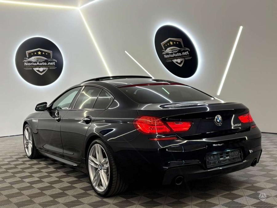 Black BMW 640 2015 in Marijampole, with an engine capacity of 2.99 L and mileage of 206 thousand km for 16999 €, photo 37 on AUTOMOTO.COM.LV