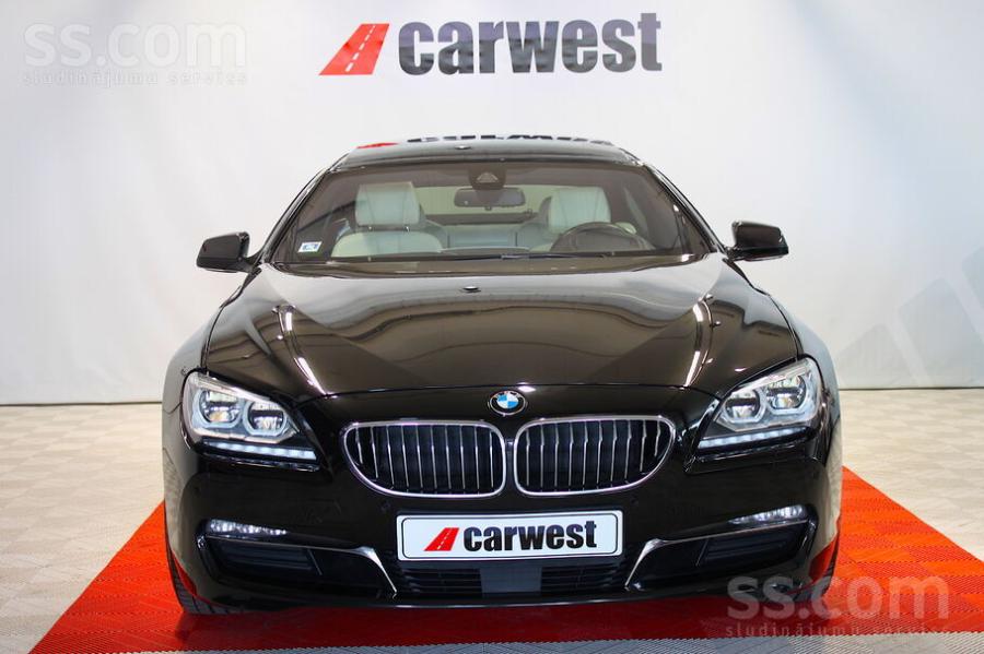 Black BMW 640 2015 in Riga, with an engine capacity of 3.00 L and mileage of 232 thousand km for 27300 €, photo 3 on AUTOMOTO.COM.LV