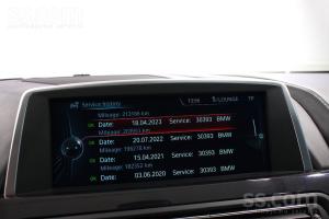 Black BMW 640 2015 in Riga, with an engine capacity of 3.00 L and mileage of 232 thousand km for 27300 €, photo 19 on AUTOMOTO.COM.LV