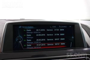 Black BMW 640 2015 in Riga, with an engine capacity of 3.00 L and mileage of 232 thousand km for 27300 €, photo 21 on AUTOMOTO.COM.LV