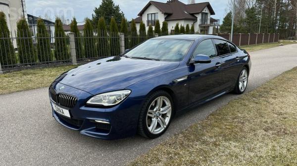 Blue BMW 640 2015 in Riga, with an engine capacity of 3.00 L and mileage of 190 thousand km for 23500 €, photo 1 on AUTOMOTO.COM.LV