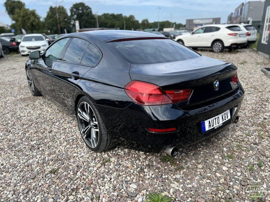 Melns BMW 640 Gran Coupe 2012 Viļņa, ar dzinēja tilpumu 3.00 L un nobraukumu 235 tūkst. km par 15499 €, foto 3 vietnē AUTOMOTO.COM.LV