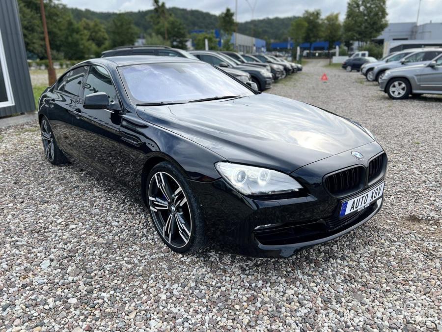 Melns BMW 640 Gran Coupe 2012 Viļņa, ar dzinēja tilpumu 3.00 L un nobraukumu 235 tūkst. km par 15499 €, foto 5 vietnē AUTOMOTO.COM.LV
