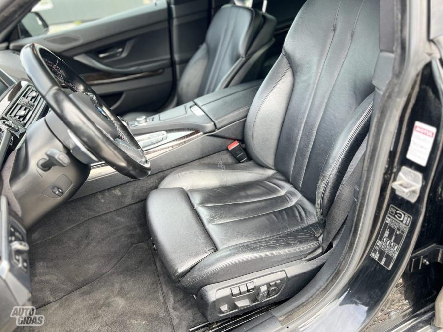 Melns BMW 640 Gran Coupe 2012 Viļņa, ar dzinēja tilpumu 3.00 L un nobraukumu 235 tūkst. km par 15499 €, foto 6 vietnē AUTOMOTO.COM.LV