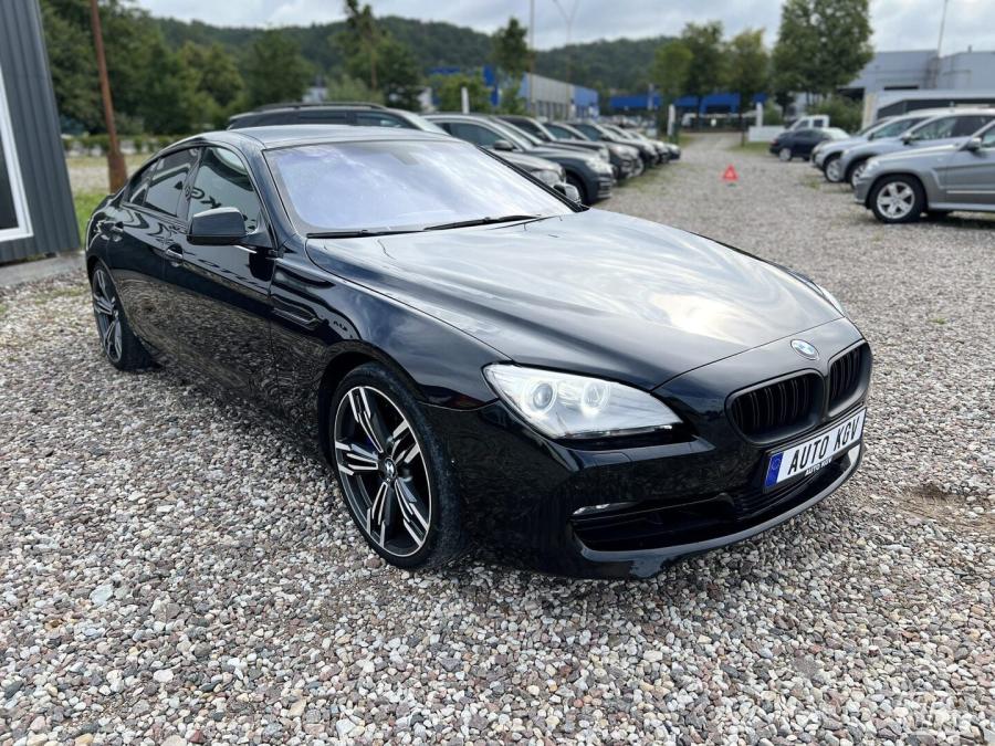Melns BMW 640 Gran Coupe 2012 Viļņa, ar dzinēja tilpumu 3.00 L un nobraukumu 235 tūkst. km par 15499 €, foto 6 vietnē AUTOMOTO.COM.LV