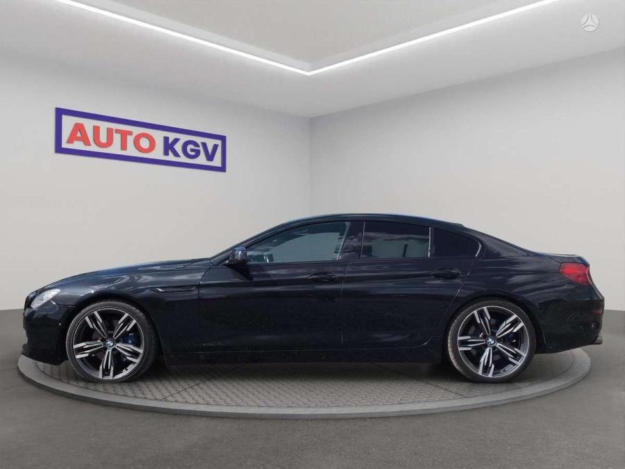 Black BMW 640 Gran Coupe 2012 in Vilnius, with an engine capacity of 3.00 L and mileage of 235 thousand km for 14999 €, photo 3 on AUTOMOTO.COM.LV