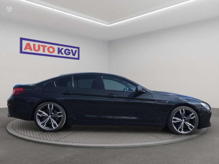 Black BMW 640 Gran Coupe 2012 in Vilnius, with an engine capacity of 3.00 L and mileage of 235 thousand km for 14999 €, photo 7 on AUTOMOTO.COM.LV