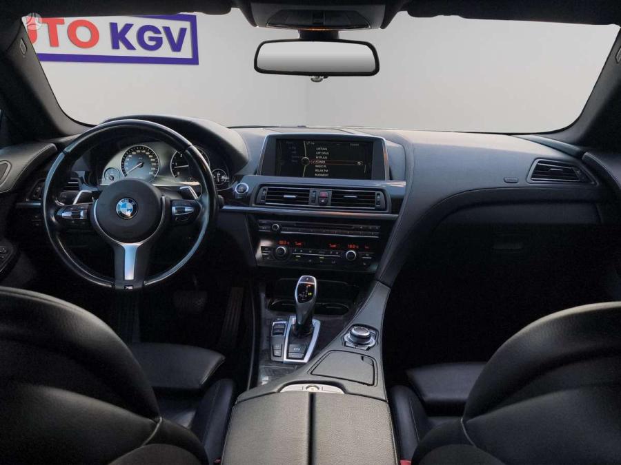 Black BMW 640 Gran Coupe 2012 in Vilnius, with an engine capacity of 3.00 L and mileage of 235 thousand km for 14999 €, photo 14 on AUTOMOTO.COM.LV