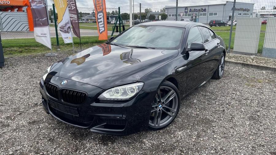 Black BMW 640 Gran Coupe 2012 in Marijampole, with an engine capacity of 3.00 L and mileage of 234 thousand km for 16990 €, photo 6 on AUTOMOTO.COM.LV