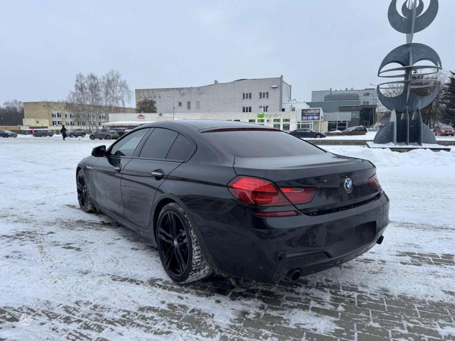 Black BMW 640 Gran Coupe 2013 in Alytus, with an engine capacity of 2.99 L and mileage of 162 thousand km for 8000 €, photo 5 on AUTOMOTO.COM.LV