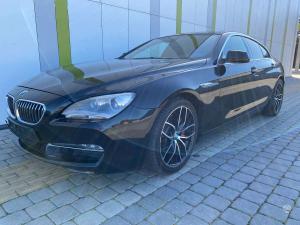 Melns BMW 640 Gran Coupe 2014 Raseiniai, ar dzinēja tilpumu 2.99 L un nobraukumu 212 tūkst. km par 16300 €, foto  vietnē AUTOMOTO.COM.LV