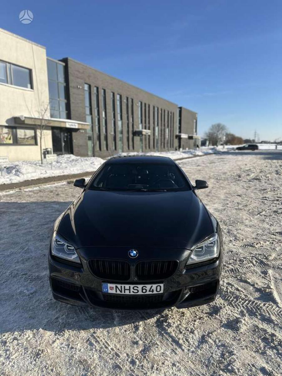 Black BMW 640 Gran Coupe 2014 in Kaunas, with an engine capacity of 2.98 L and mileage of 164 thousand km for 21000 €, photo 1 on AUTOMOTO.COM.LV