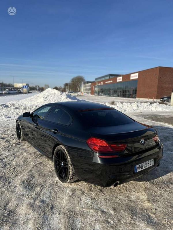 Melns BMW 640 Gran Coupe 2014 Kauņa, ar dzinēja tilpumu 2.98 L un nobraukumu 164 tūkst. km par 21000 €, foto 4 vietnē AUTOMOTO.COM.LV