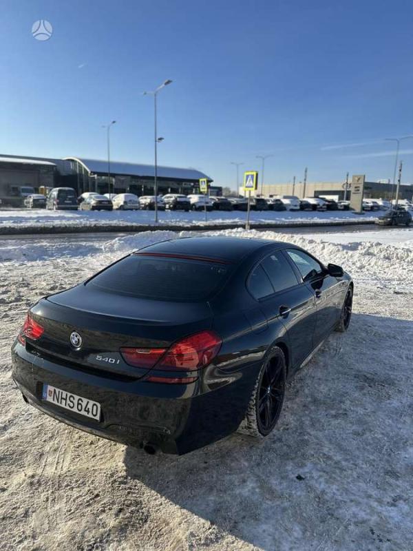 Melns BMW 640 Gran Coupe 2014 Kauņa, ar dzinēja tilpumu 2.98 L un nobraukumu 164 tūkst. km par 21000 €, foto 6 vietnē AUTOMOTO.COM.LV