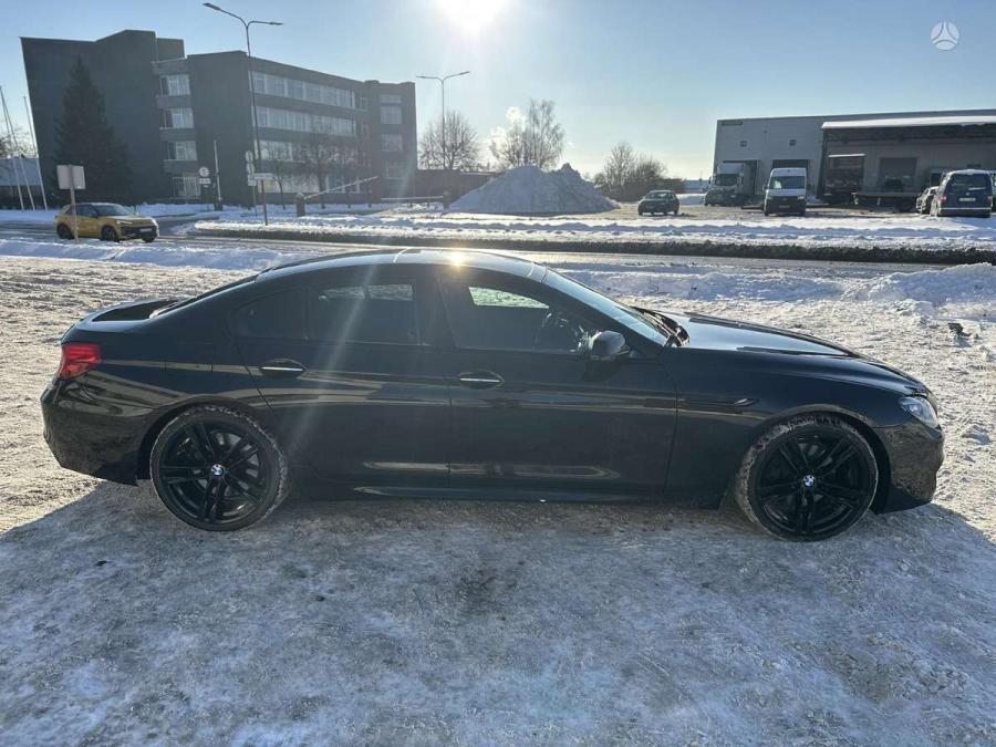 Black BMW 640 Gran Coupe 2014 in Kaunas, with an engine capacity of 2.98 L and mileage of 164 thousand km for 21000 €, photo 7 on AUTOMOTO.COM.LV