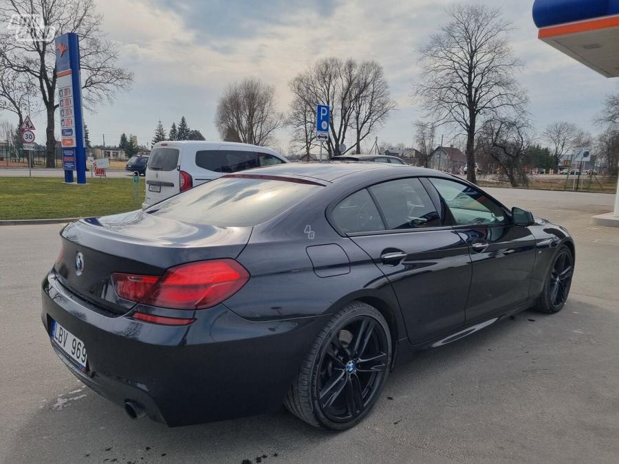 Black BMW 640 Gran Coupe 2014 in Taurage, with an engine capacity of 3.00 L and mileage of 320 thousand km for 14000 €, photo 6 on AUTOMOTO.COM.LV