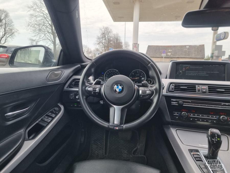 Black BMW 640 Gran Coupe 2014 in Taurage, with an engine capacity of 3.00 L and mileage of 320 thousand km for 14000 €, photo 16 on AUTOMOTO.COM.LV