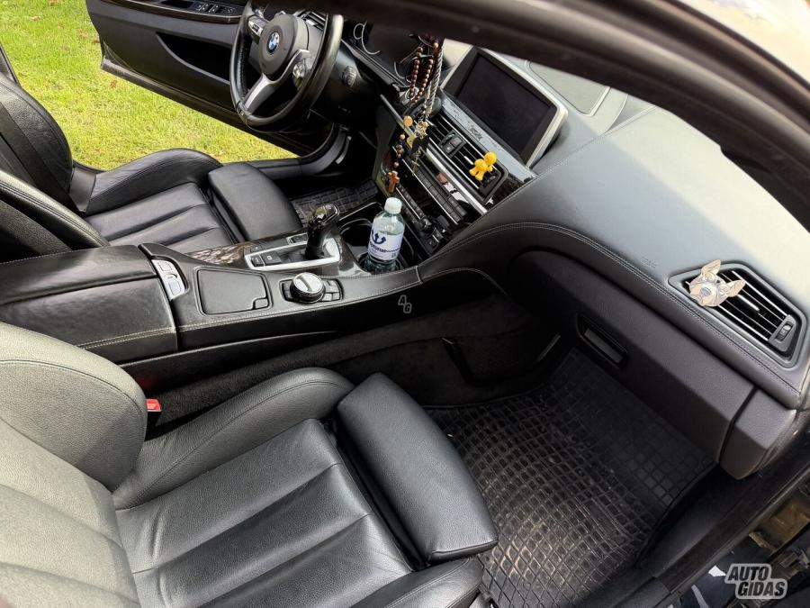 Melns BMW 640 Gran Coupe 2014 Jonava, ar dzinēja tilpumu 3.00 L un nobraukumu 257 tūkst. km par 16500 €, foto 20 vietnē AUTOMOTO.COM.LV