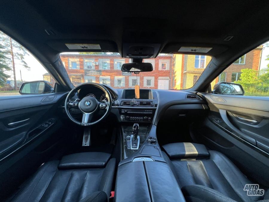 Black BMW 640 Gran Coupe 2015 in Birzai, with an engine capacity of 3.00 L and mileage of 195 thousand km for 17000 €, photo 11 on AUTOMOTO.COM.LV