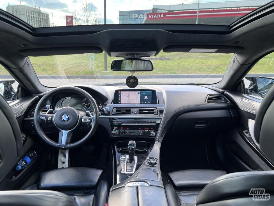 Melns BMW 640 Gran Coupe 2017 Viļņa, ar dzinēja tilpumu 3.00 L un nobraukumu 179 tūkst. km par 19800 €, foto 11 vietnē AUTOMOTO.COM.LV