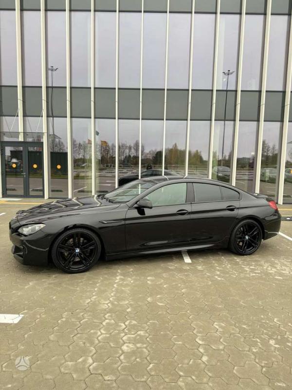 Black BMW 640 Gran Coupe 2013 in Vilnius, with an engine capacity of 3.00 L and mileage of 271 thousand km for 16000 €, photo 1 on AUTOMOTO.COM.LV