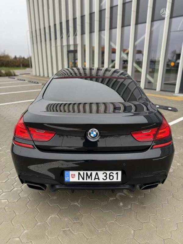 Black BMW 640 Gran Coupe 2013 in Vilnius, with an engine capacity of 3.00 L and mileage of 271 thousand km for 16000 €, photo 9 on AUTOMOTO.COM.LV