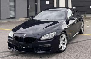 Black BMW 640 Gran Coupe 2013 in Kaunas, with an engine capacity of 3.00 L and mileage of 313 thousand km for 13990 €, photo 1 on AUTOMOTO.COM.LV