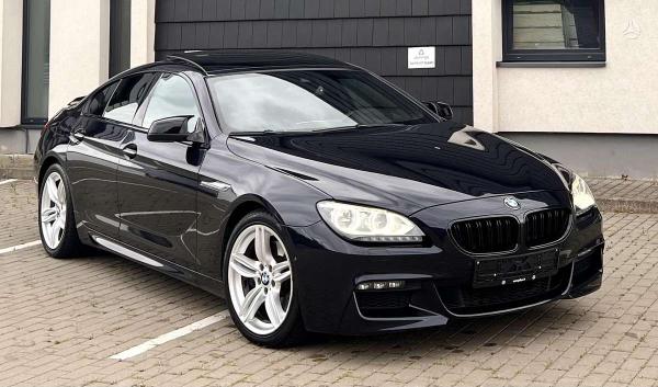 Black BMW 640 Gran Coupe 2013 in Kaunas, with an engine capacity of 3.00 L and mileage of 313 thousand km for 13990 €, photo 2 on AUTOMOTO.COM.LV