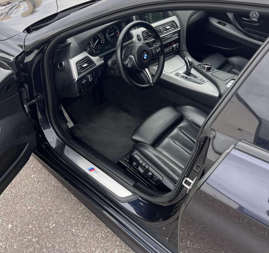 Black BMW 640 Gran Coupe 2013 in Kaunas, with an engine capacity of 3.00 L and mileage of 313 thousand km for 13990 €, photo 7 on AUTOMOTO.COM.LV
