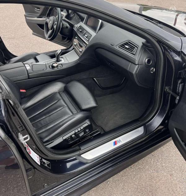 Black BMW 640 Gran Coupe 2013 in Kaunas, with an engine capacity of 3.00 L and mileage of 313 thousand km for 13990 €, photo 7 on AUTOMOTO.COM.LV