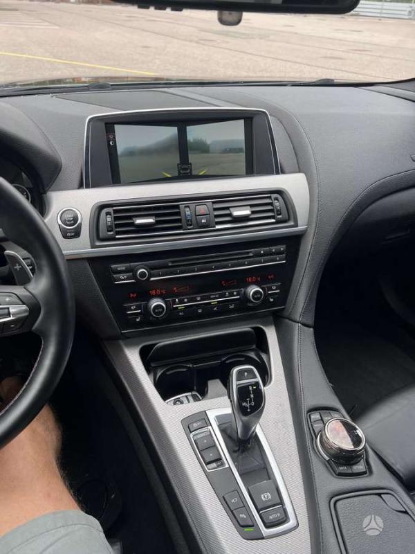 Black BMW 640 Gran Coupe 2013 in Kaunas, with an engine capacity of 3.00 L and mileage of 313 thousand km for 13990 €, photo 10 on AUTOMOTO.COM.LV