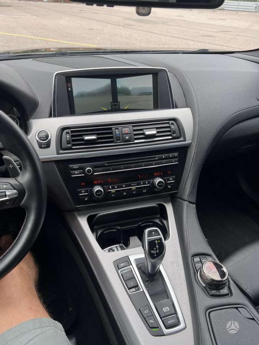 Black BMW 640 Gran Coupe 2013 in Kaunas, with an engine capacity of 3.00 L and mileage of 313 thousand km for 13990 €, photo 11 on AUTOMOTO.COM.LV
