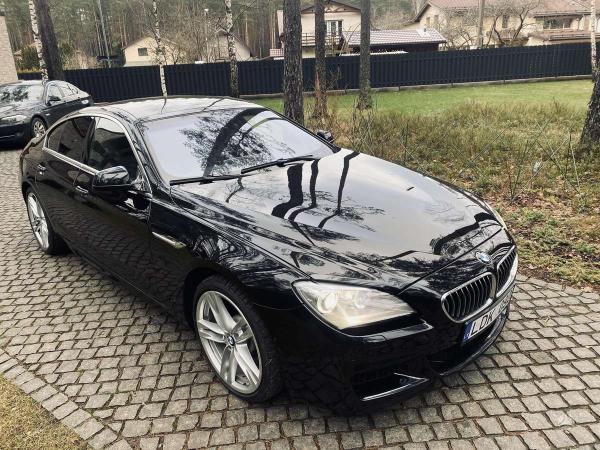 Black BMW 640 Gran Coupe 2013 in Vilnius, with an engine capacity of 3.00 L and mileage of 280 thousand km for 13900 €, photo 6 on AUTOMOTO.COM.LV
