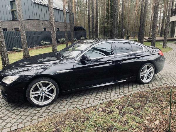 Black BMW 640 Gran Coupe 2013 in Vilnius, with an engine capacity of 3.00 L and mileage of 280 thousand km for 13900 €, photo 8 on AUTOMOTO.COM.LV