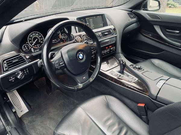 Black BMW 640 Gran Coupe 2013 in Vilnius, with an engine capacity of 3.00 L and mileage of 280 thousand km for 13900 €, photo 10 on AUTOMOTO.COM.LV