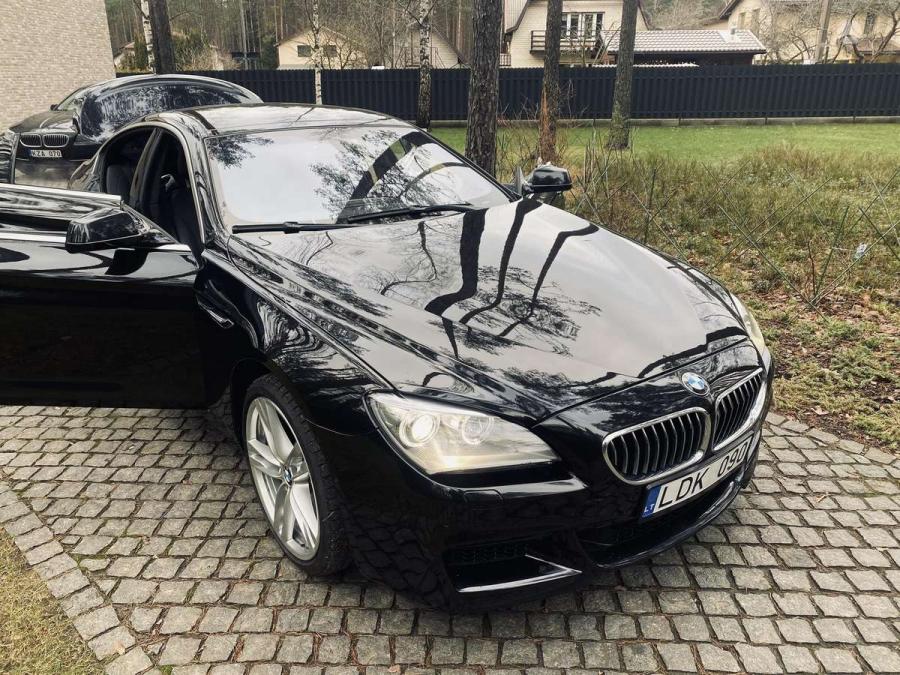Black BMW 640 Gran Coupe 2013 in Vilnius, with an engine capacity of 3.00 L and mileage of 280 thousand km for 13900 €, photo 18 on AUTOMOTO.COM.LV