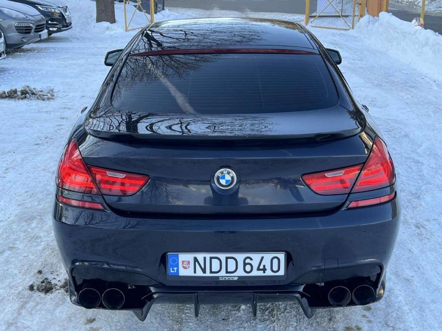 Black BMW 640 Gran Coupe 2014 in Vilnius, with an engine capacity of 2.98 L and mileage of 217 thousand km for 17000 €, photo 4 on AUTOMOTO.COM.LV