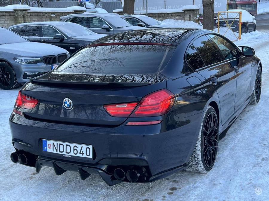 Black BMW 640 Gran Coupe 2014 in Vilnius, with an engine capacity of 2.98 L and mileage of 217 thousand km for 17000 €, photo 5 on AUTOMOTO.COM.LV
