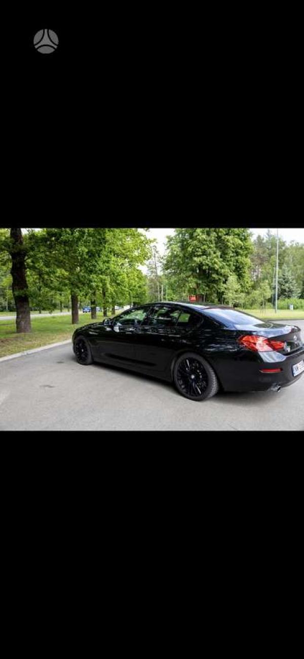 Black BMW 640 Gran Coupe 2014 in Jelgava, with an engine capacity of 3.00 L and mileage of 280 thousand km for 13990 €, photo 3 on AUTOMOTO.COM.LV