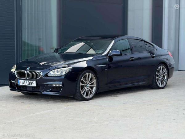 Black BMW 640 Gran Coupe 2014 in Vilnius, with an engine capacity of 2.99 L and mileage of 296 thousand km for 16600 €, photo 1 on AUTOMOTO.COM.LV
