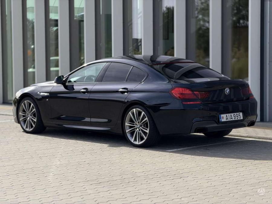 Melns BMW 640 Gran Coupe 2014 Viļņa, ar dzinēja tilpumu 2.99 L un nobraukumu 296 tūkst. km par 16600 €, foto 5 vietnē AUTOMOTO.COM.LV